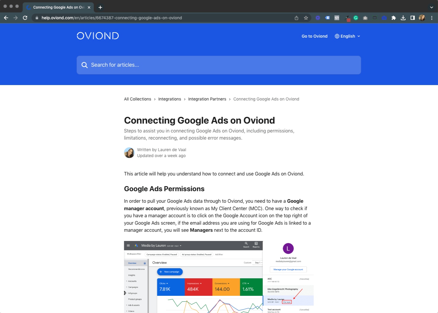 Google Ads Digital Marketing Reporting - Oviond